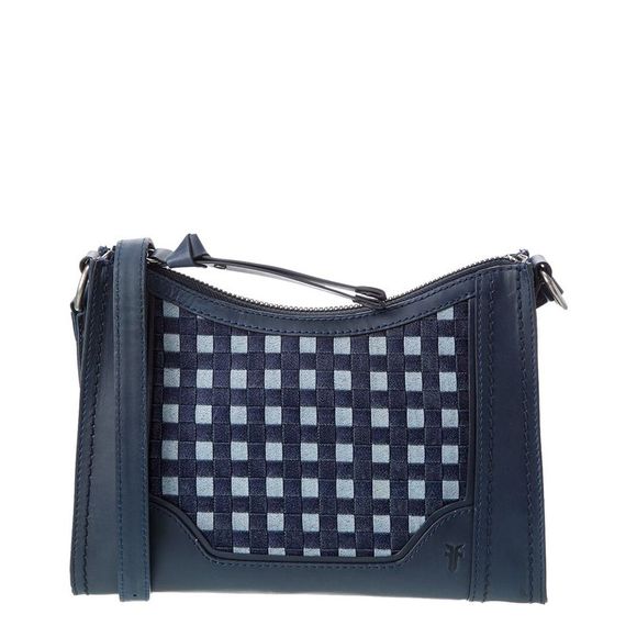 Frye | Bags | Frye Melissa Denim Leather Zip Crossbody Blue | Poshmark